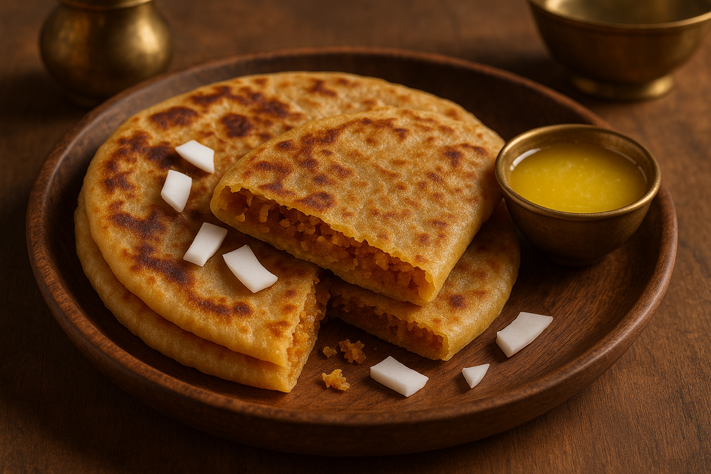 Coconut Holige Recipe | Organic Coconut Holige for Festivals