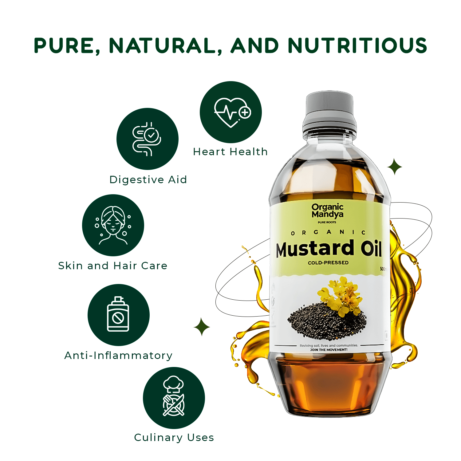 Fresh Mustard Oil | Pure Mustard Oil for Culinary Delights – Organic Mandya
