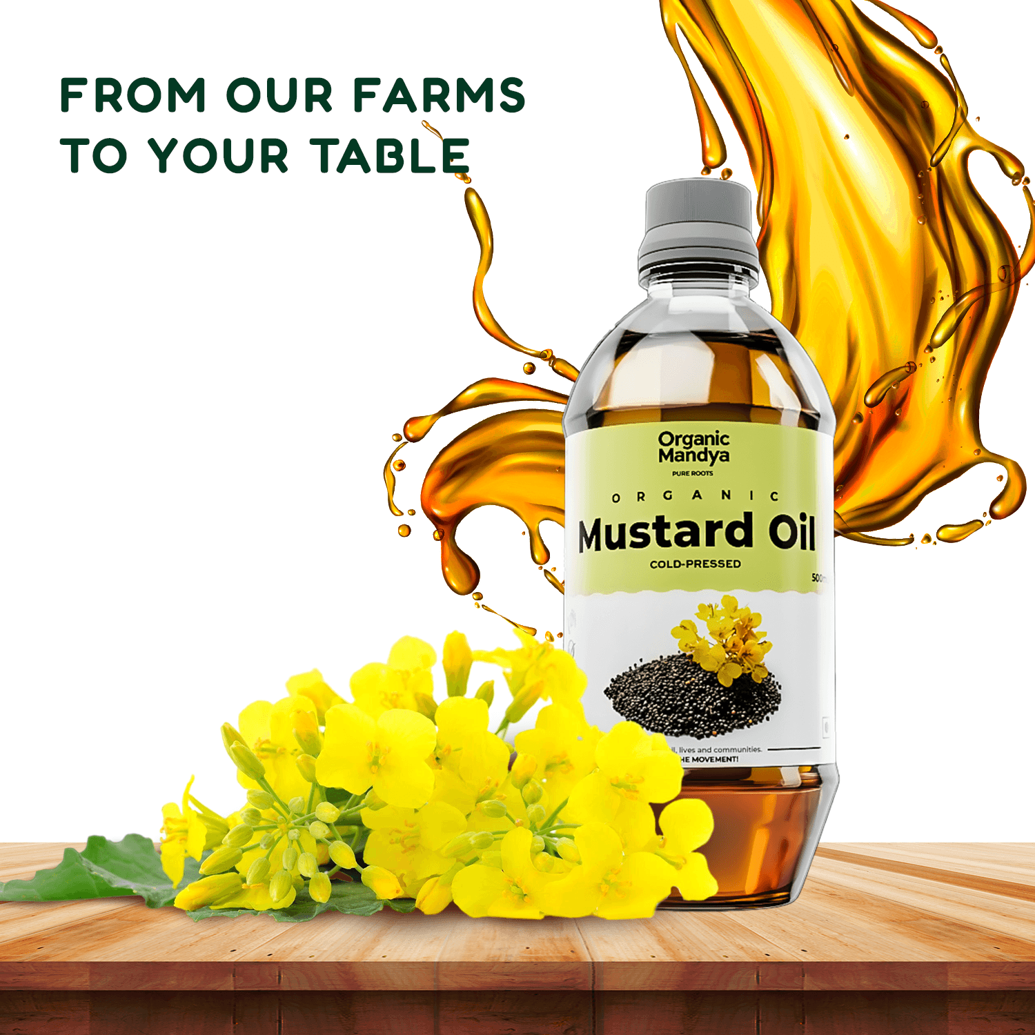 Fresh Mustard Oil | Pure Mustard Oil for Culinary Delights – Organic Mandya